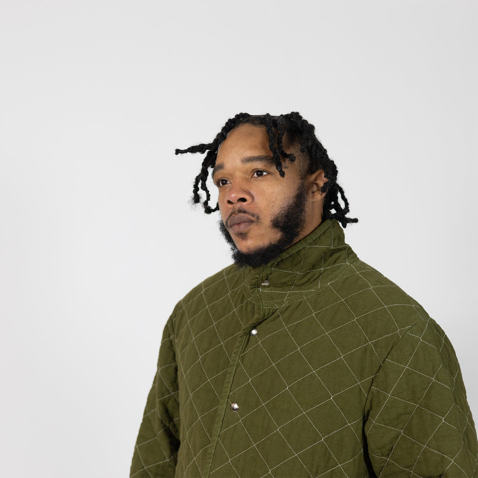 Quilted Snap Jacket – Utility Canvas