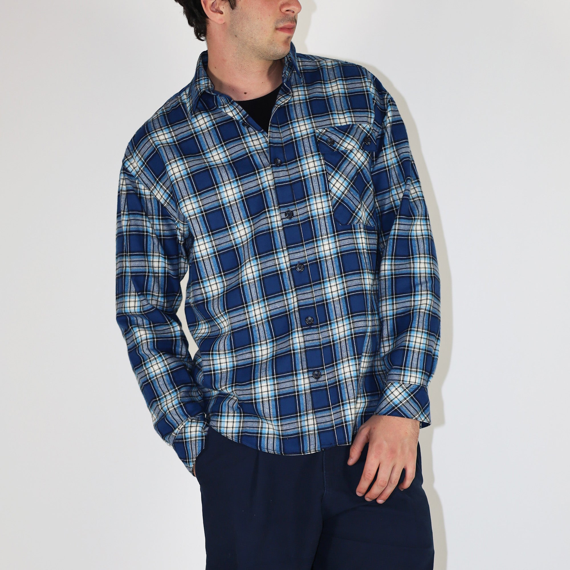 Flannel Long Pocket Work Shirt – Utility Canvas